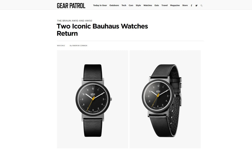 The Braun AW10 and AW50 Two Iconic Bauhaus Watches Return – Braun Clocks
