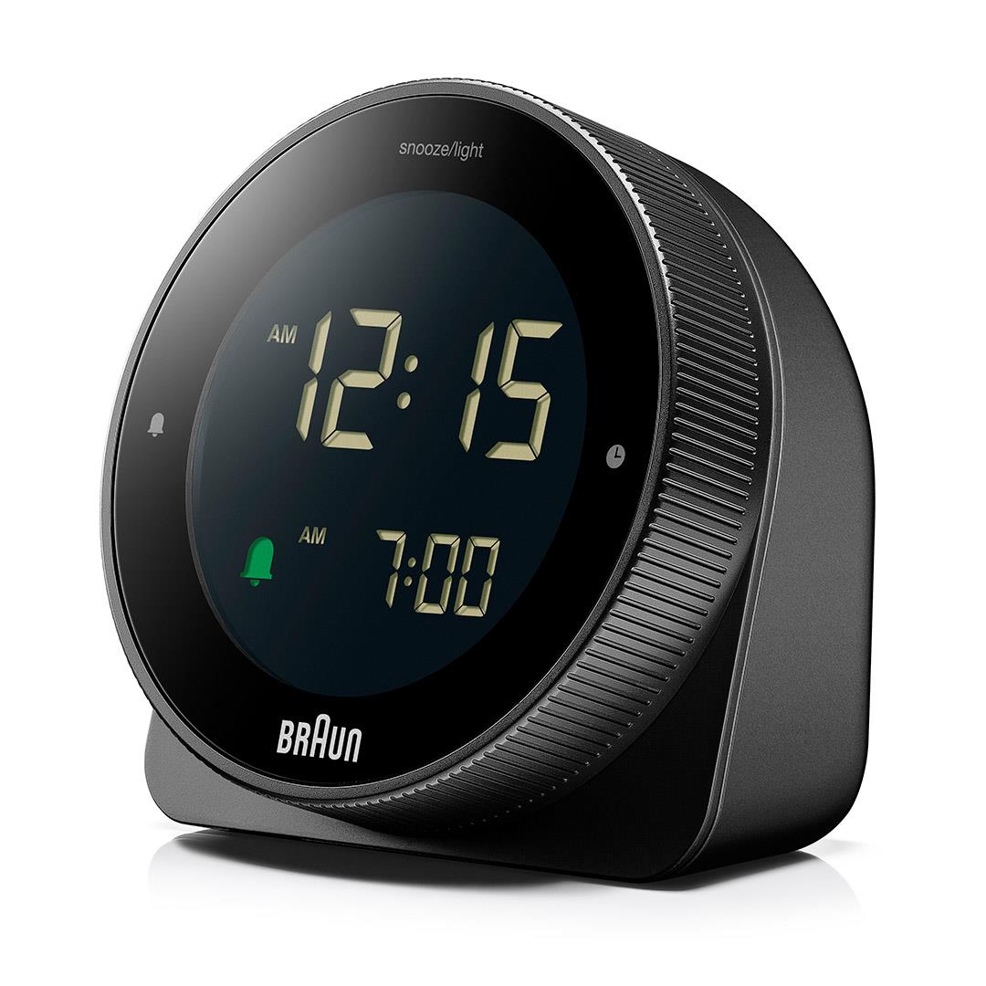 BC24 Braun touch display digital alarm clock - black – Braun Clocks