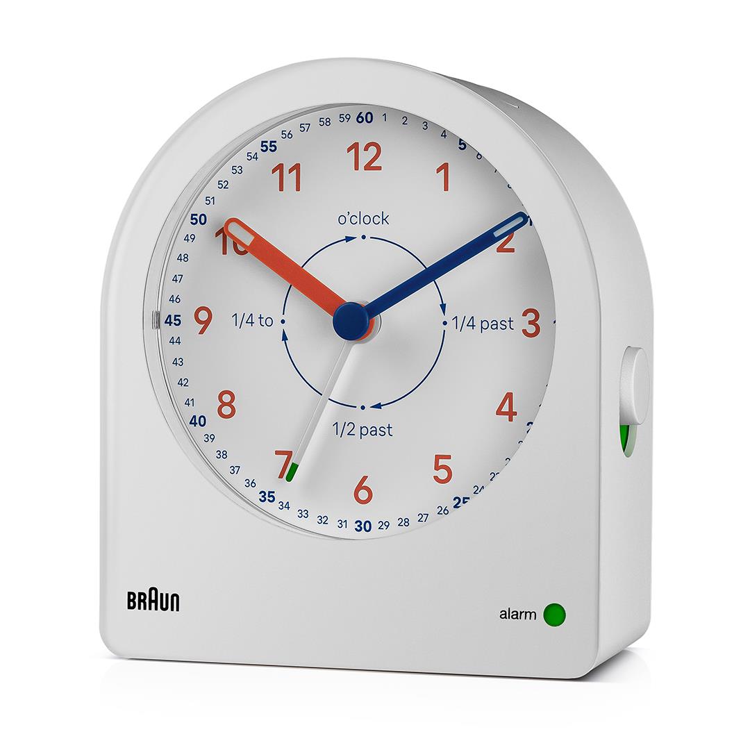 BC22 Braun time teacher quartz alarm clock - white – Braun Clocks