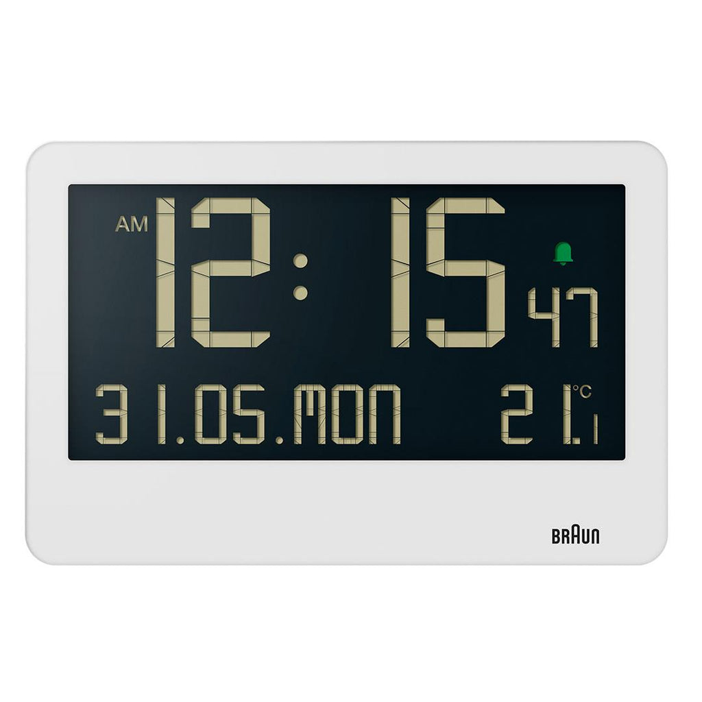 BC14 Braun digital wall clock - white – Braun Clocks & Watches