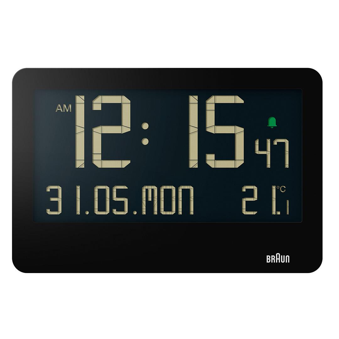 BC14 Braun digital wall clock - black – Braun Clocks & Watches