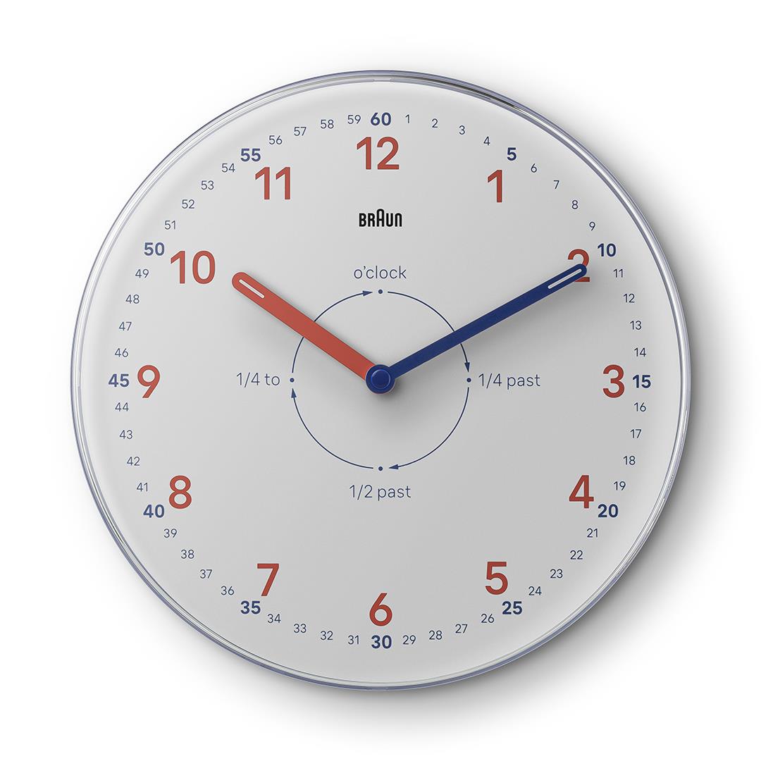 BC26 Braun time teachers wall clock - white – Braun Clocks & Watches