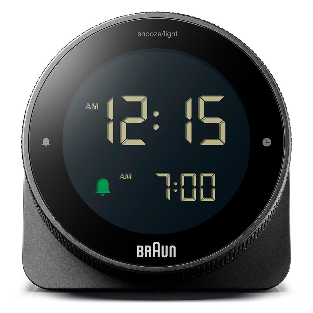 BC24 Braun touch display digital alarm clock - black – Braun Clocks ...