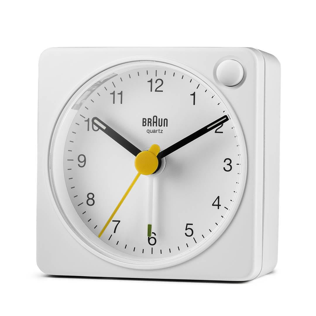 BC02X Braun classic analogue travel alarm clock - white – Braun Clocks ...