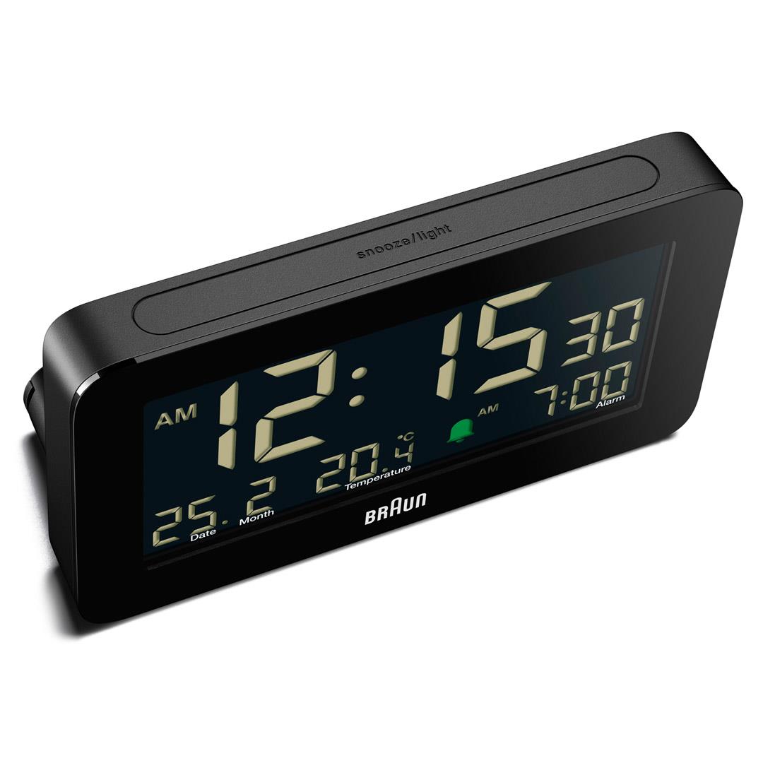 BC10 Braun digital alarm clock - black – Braun Clocks
