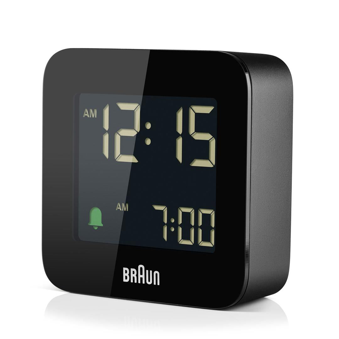 BC08 Braun digital travel alarm clock - black – Braun Clocks & Watches
