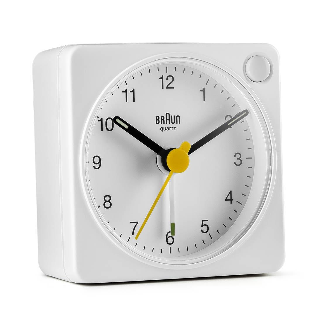 BC02X Braun classic analogue travel alarm clock - white – Braun Clocks ...